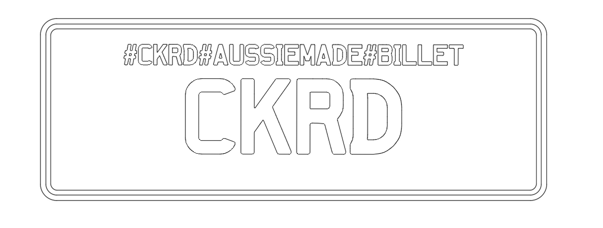 Standard Billet Number Plate – CK Racing Developments